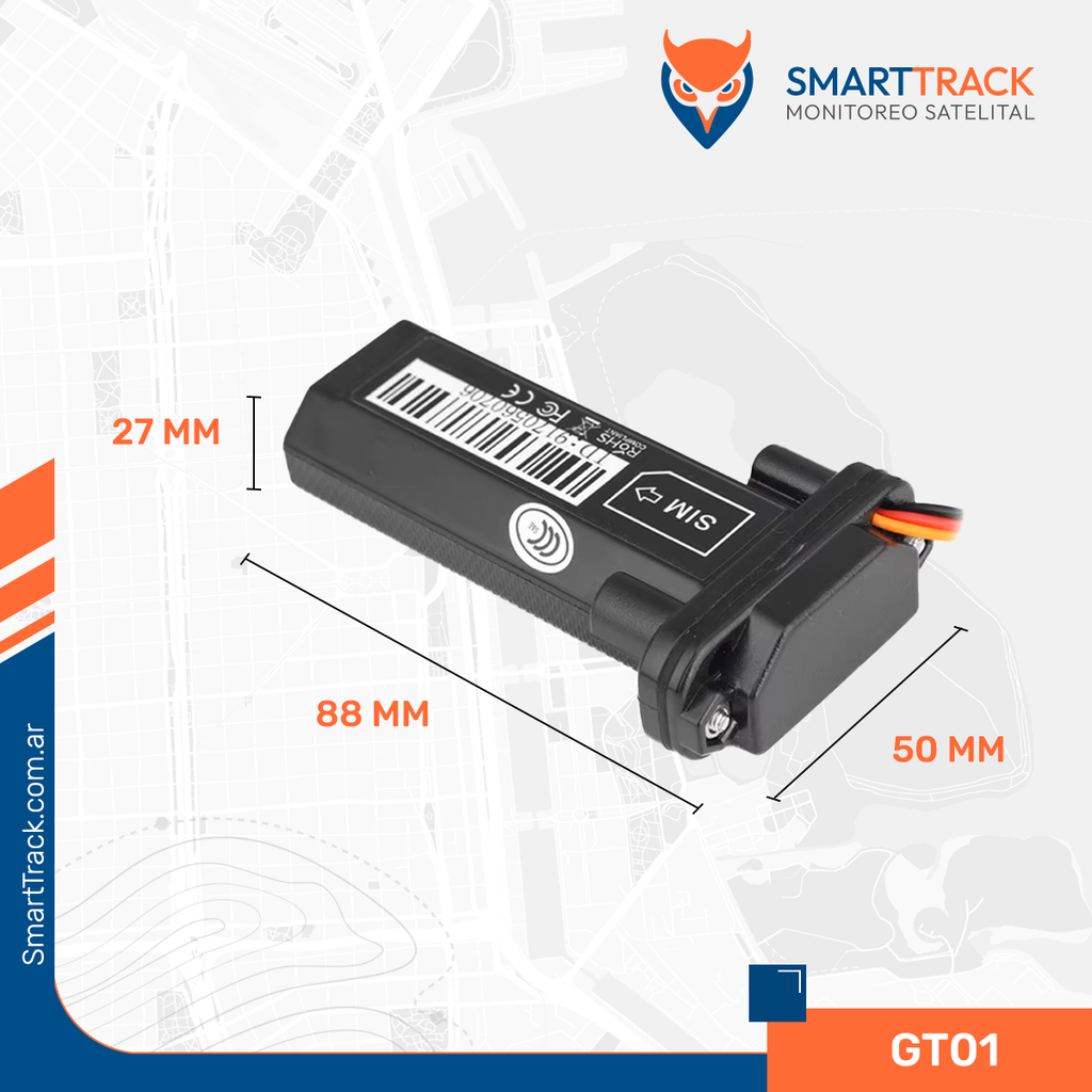 Smarttrack GPS GT01 | Smarttrack - Rastreo satelital y Control de flotas